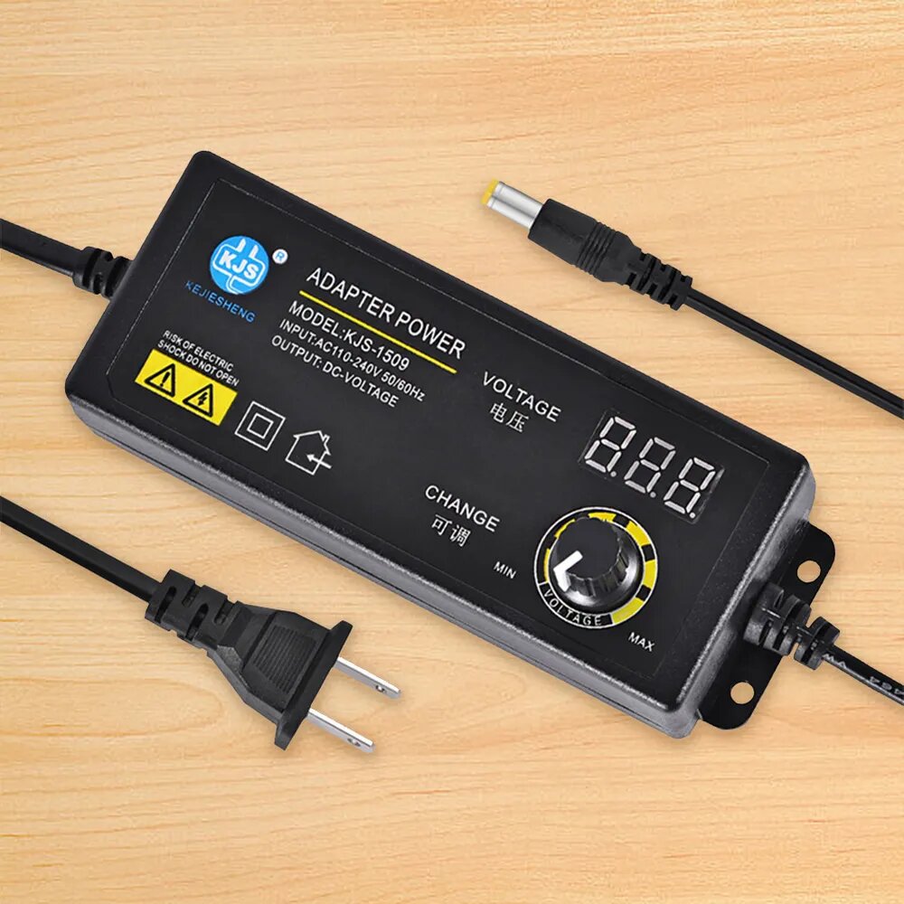 Регулируемый источник питания переменного тока 110-240 В постоянного тока 3-24 В, универсальный адаптер с разъемом 5,5x2,5 мм