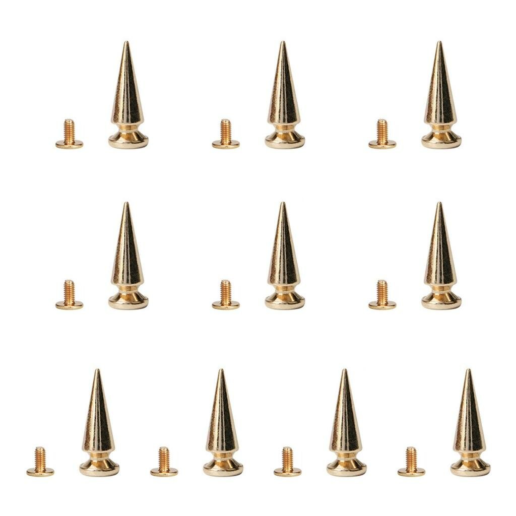 Спайки для обуви (10 шт.), Светло - золотой - 20 Башен- близнецов 10x26