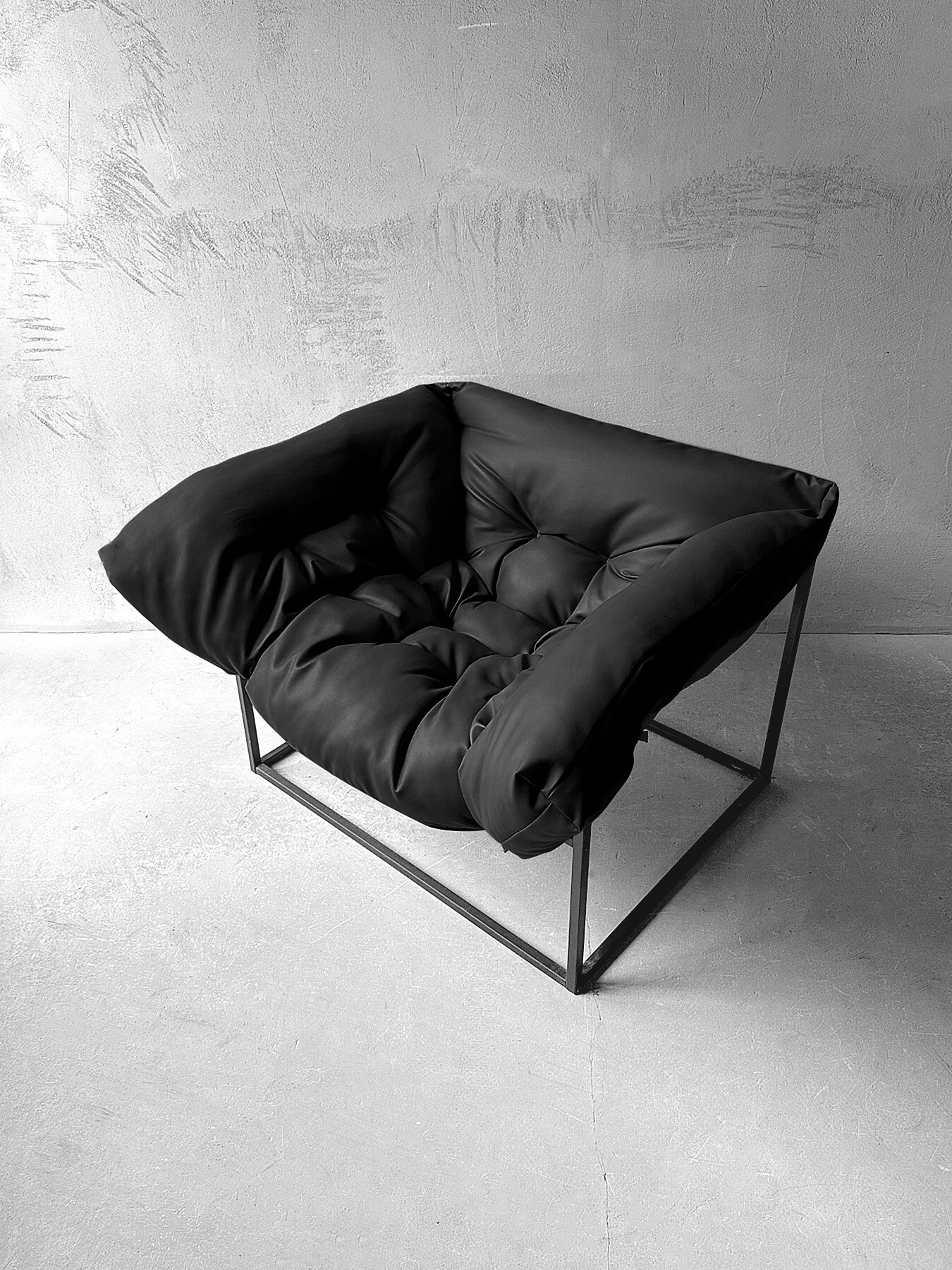 Кресло для отдыха Буффон экокожа черный