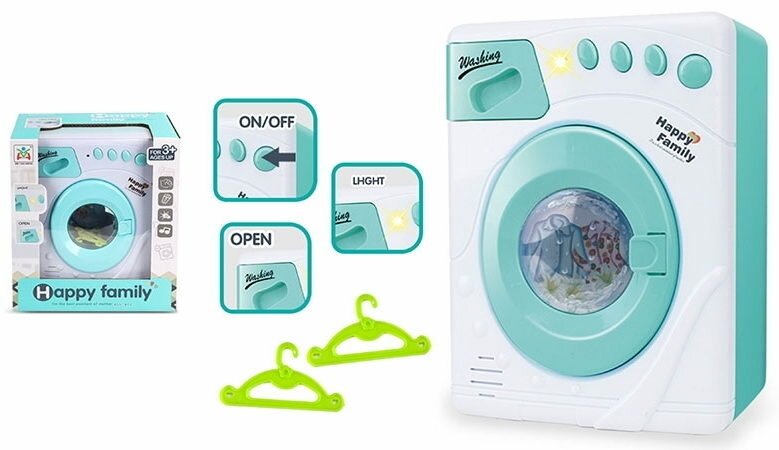 Игрушка Стиральная машина на батарейках (свет, звук) в коробке