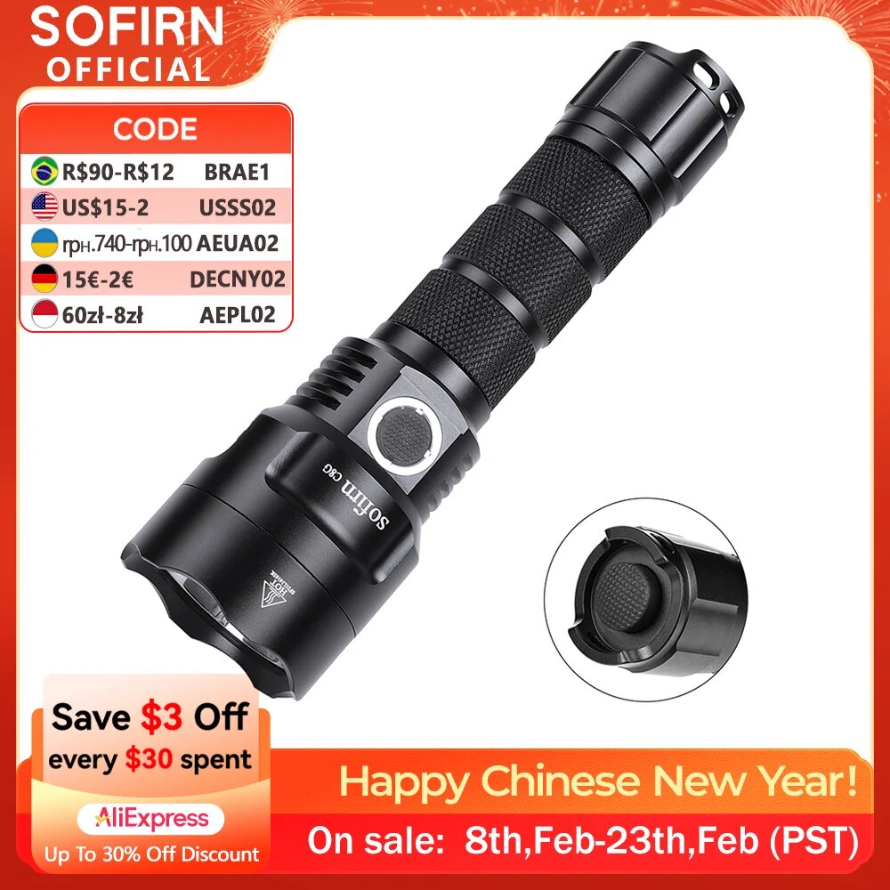 Sofirn C8G Тактический фонарик 21700 SST40
