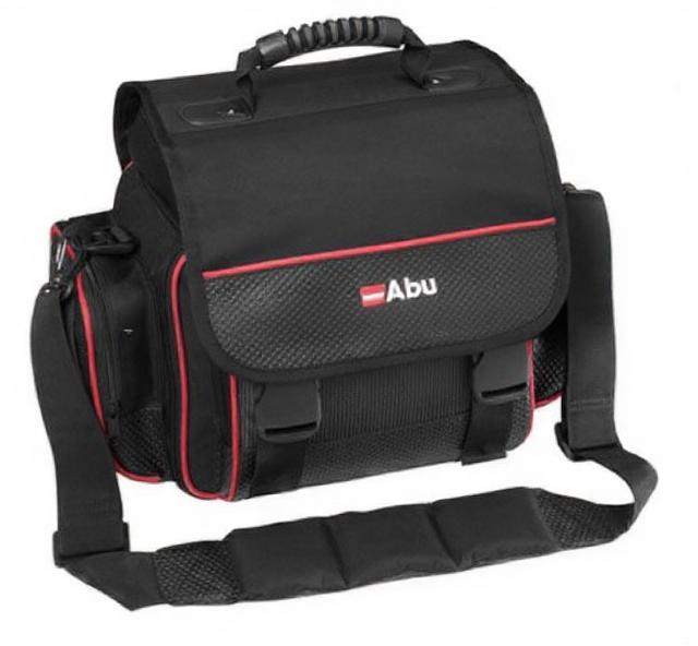 Сумка с коробками Abu Garcia Tackle Box Bag Systems (Bag WWhite 4 Boxes Small) 42x24x30cm Black/Red