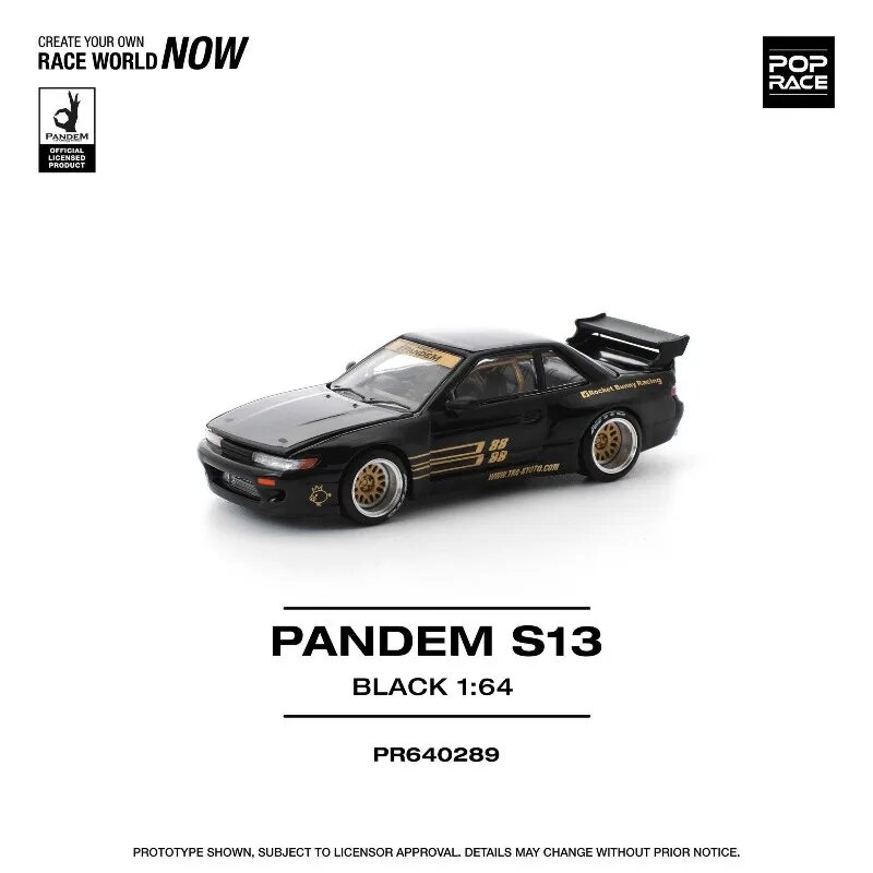 Xcartoys POP RACE 1:64 Nissan Pandem S13 Black