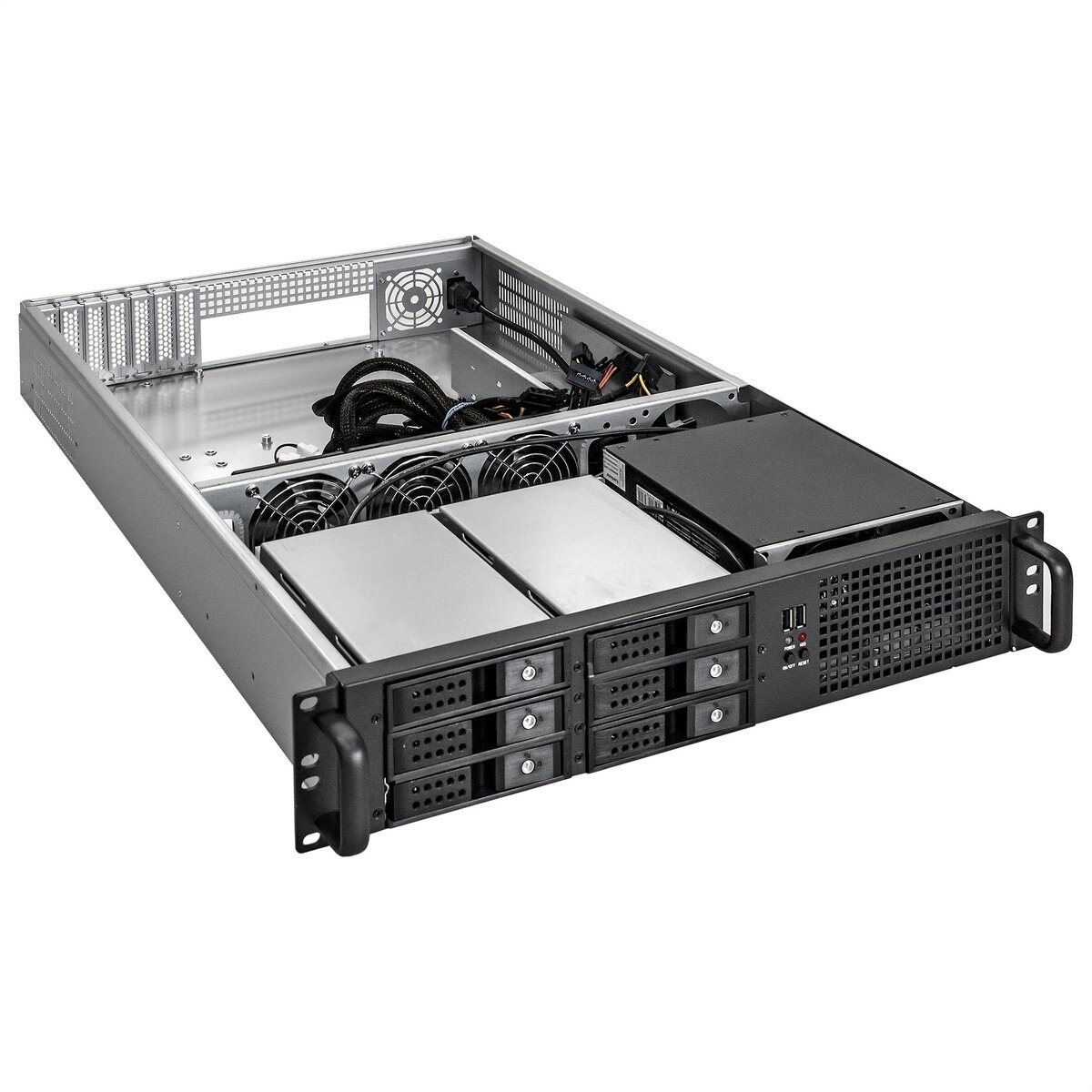 Корпус серверный Exegate Pro 2U660-HS06 2U/1000W/6xHotSwap EX293354RUS black