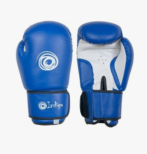 Перчатки боксёрские INDIGO PVC 12 унций / PS-799 Синий