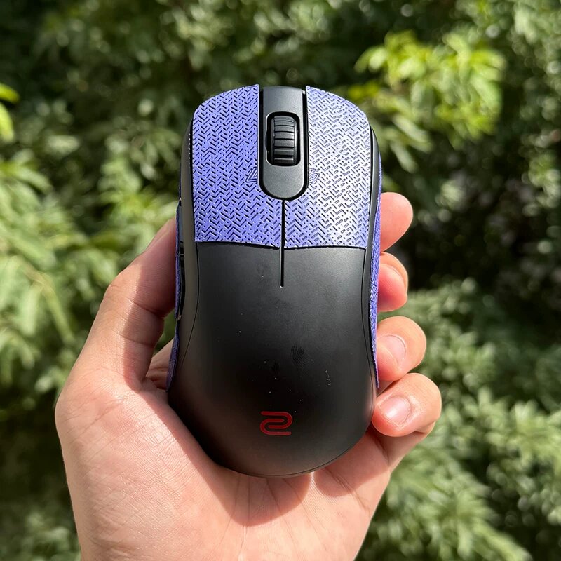 Наклейка для мыши ZOWIE S2-DW противоскользящая - Пурпурный узор ящерицы, сверхтонкая