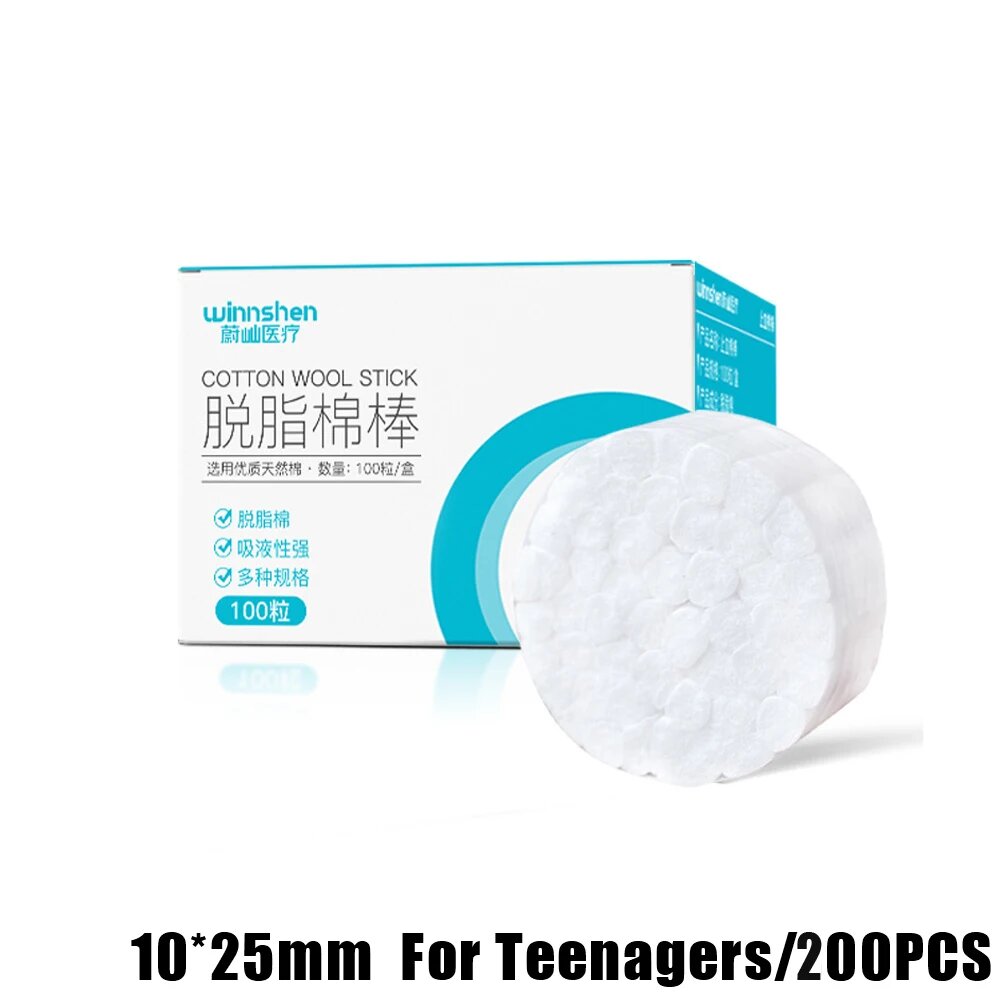 Ватные тампоны для остановки кровотечения из носа HDRSMTMED 200Pcs 10x25mm