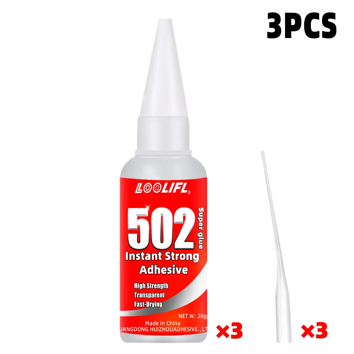 LOOLIFL502 мгновенный клей W502-20g-3pcs