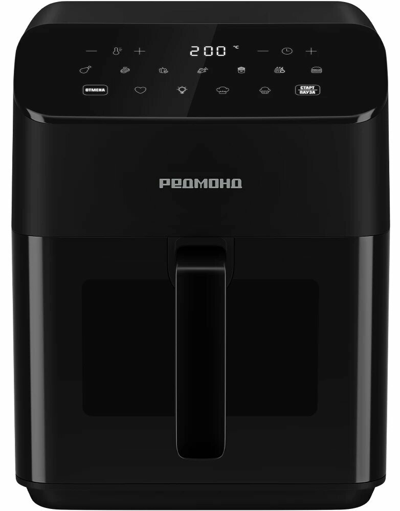 Аэрогриль REDMOND AG1905, мощность 1800 Вт, объем чаши 7 л, черный