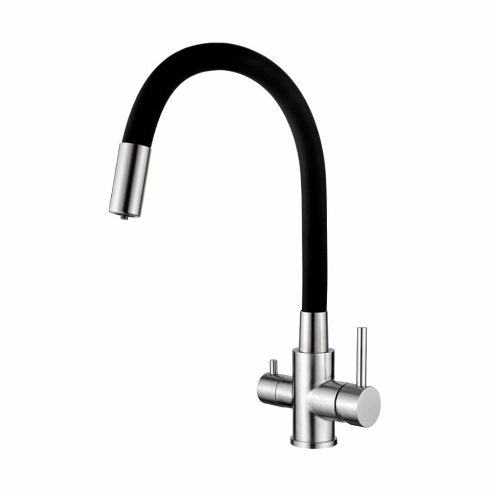 Смеситель для кухни с гибким изливом и фильтром Ledeme L74255-2