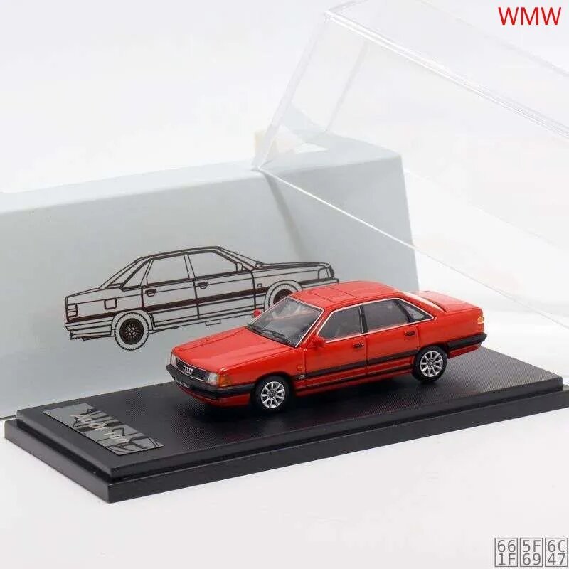 Миниатюрная модель автомобиля из литого металла Ауди 100 C3 RM модель автомобиля Игрушки 1:64 Audi 100 C3 RM