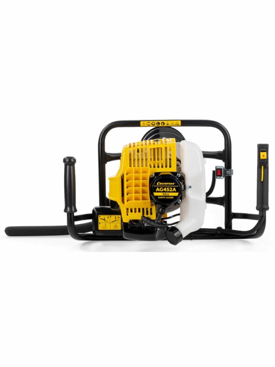 Мотобур бензиновый Champion AG452A, 52 см3, 1.99 л. с, желтый/черный