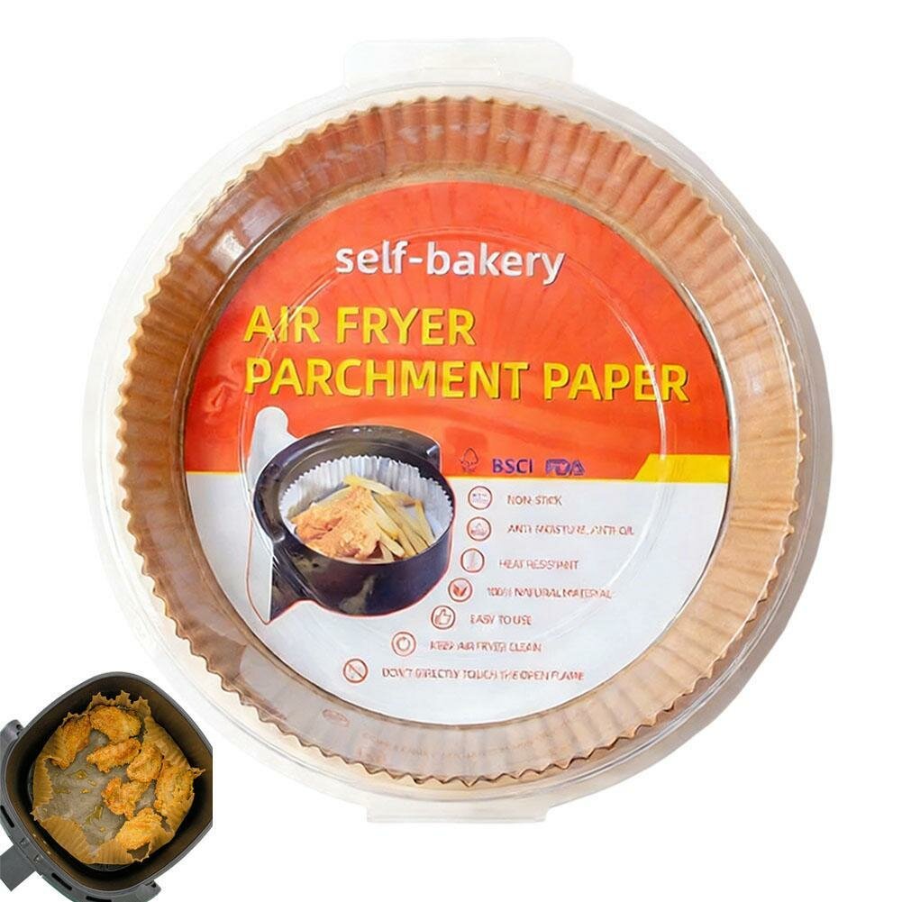 Бумага для аэрогриля,50 шт. пергамент для выпечки, форма для аэрогриля, коричневый