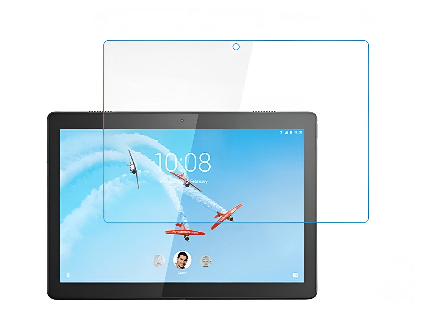Защитное противоударное стекло MyPads Forti Glass для планшета Lenovo Tab M10 3rd Gen (TB-328FU) с олеофобным покрытием