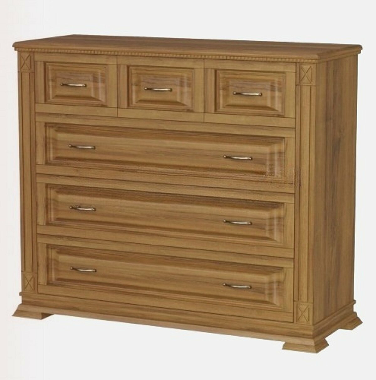 Комод для хранения вещей из массива сосны Верди PREMIUM 224, 120x45x100 клас. орех 2