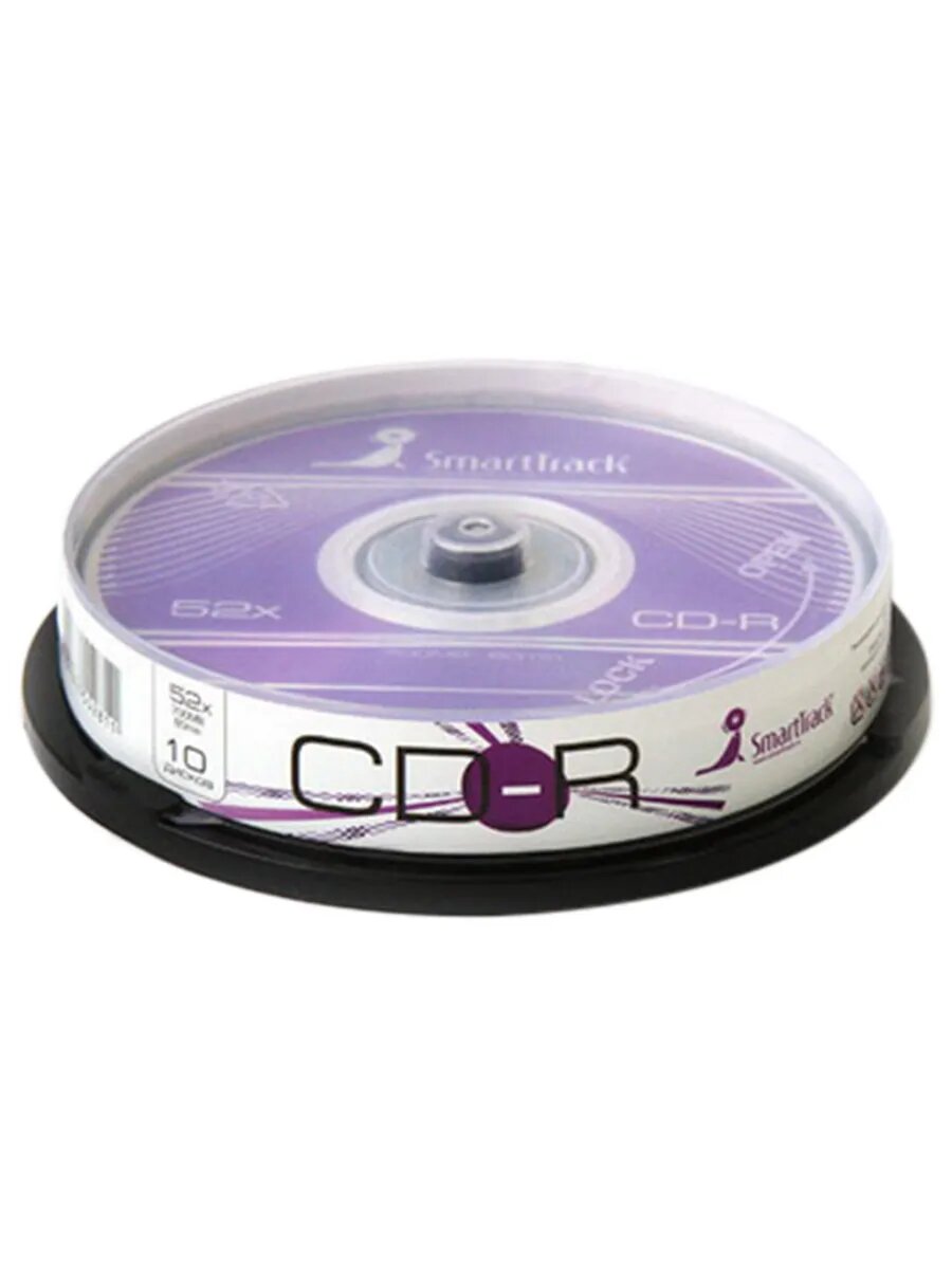 Диск CD-R SMARTTRACK, 700 Мб 52x Cake Box комплект 10 шт.