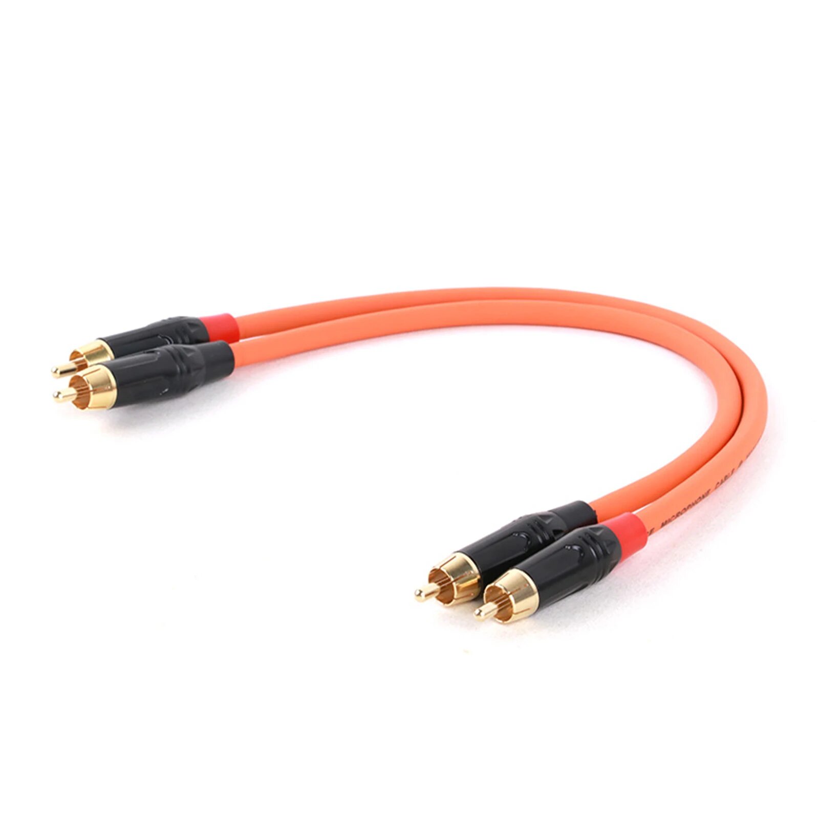 Аудиокабель 2RCA M/M, 0.3m, Orange