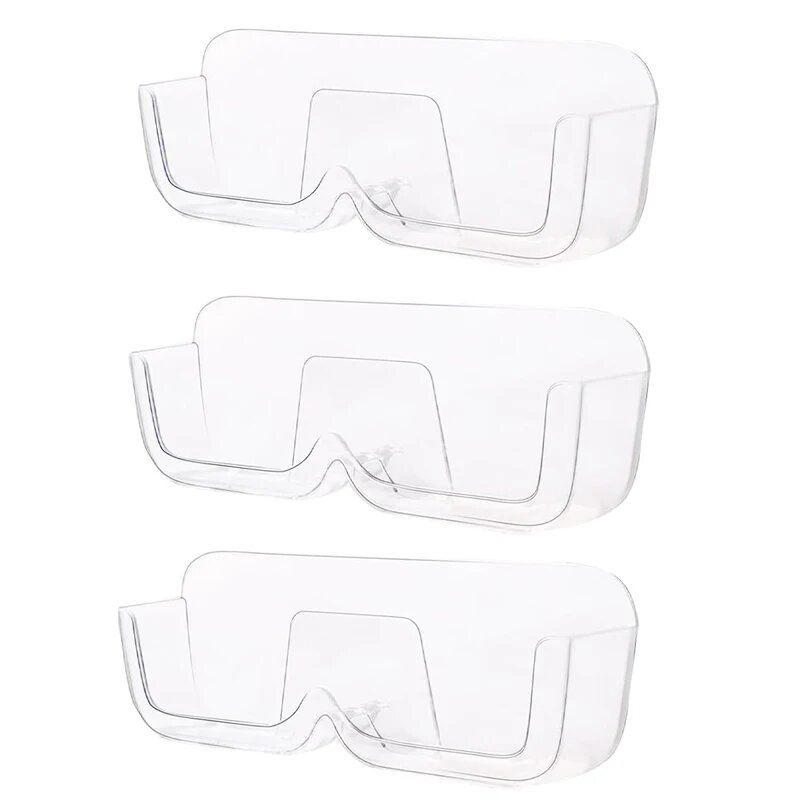 Держатель для очков из пластика Белый, Clear-3Pcs