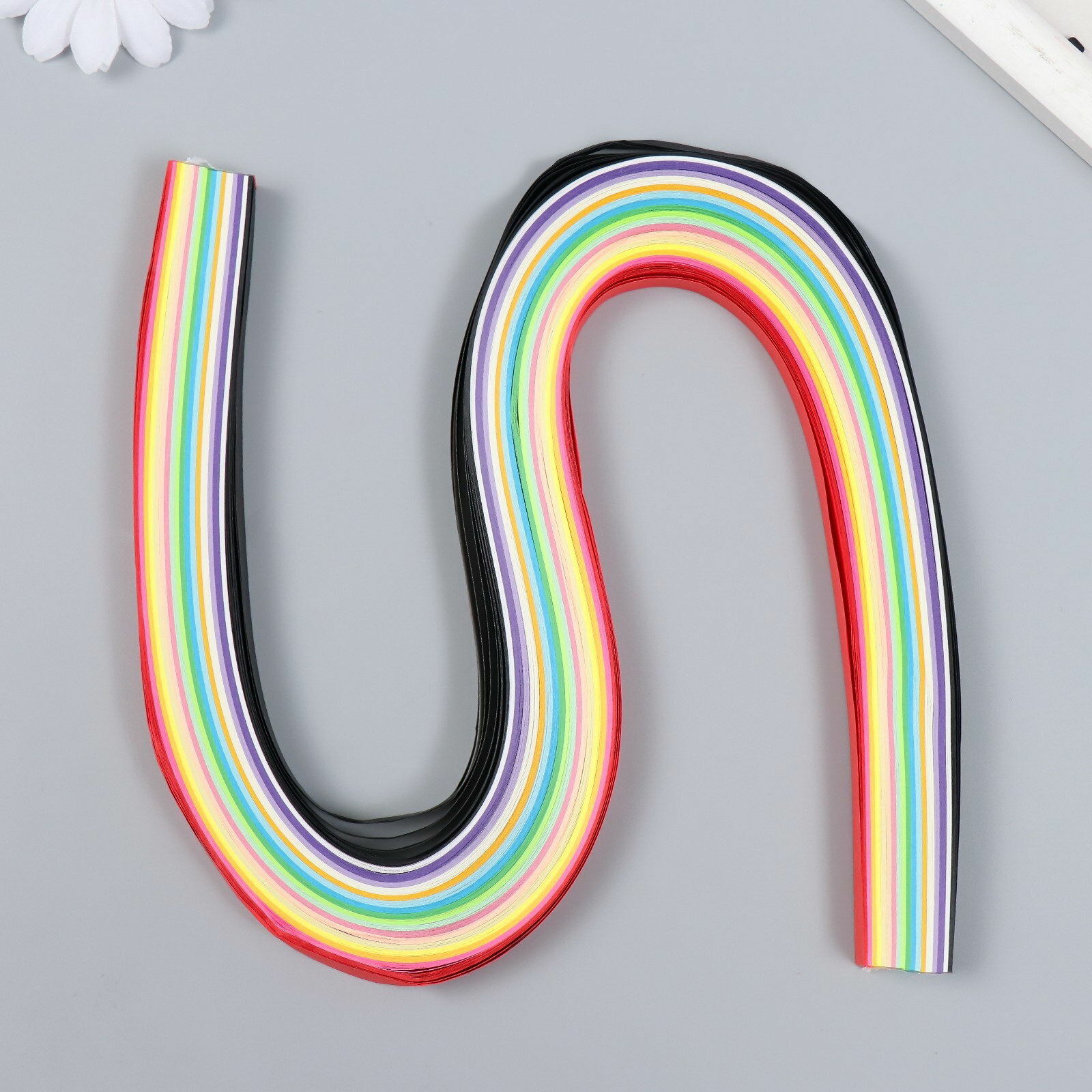 Полоски для квиллинга 180 полосок плотность 120 г "Цветные", ширина 1 см, длина 54 см