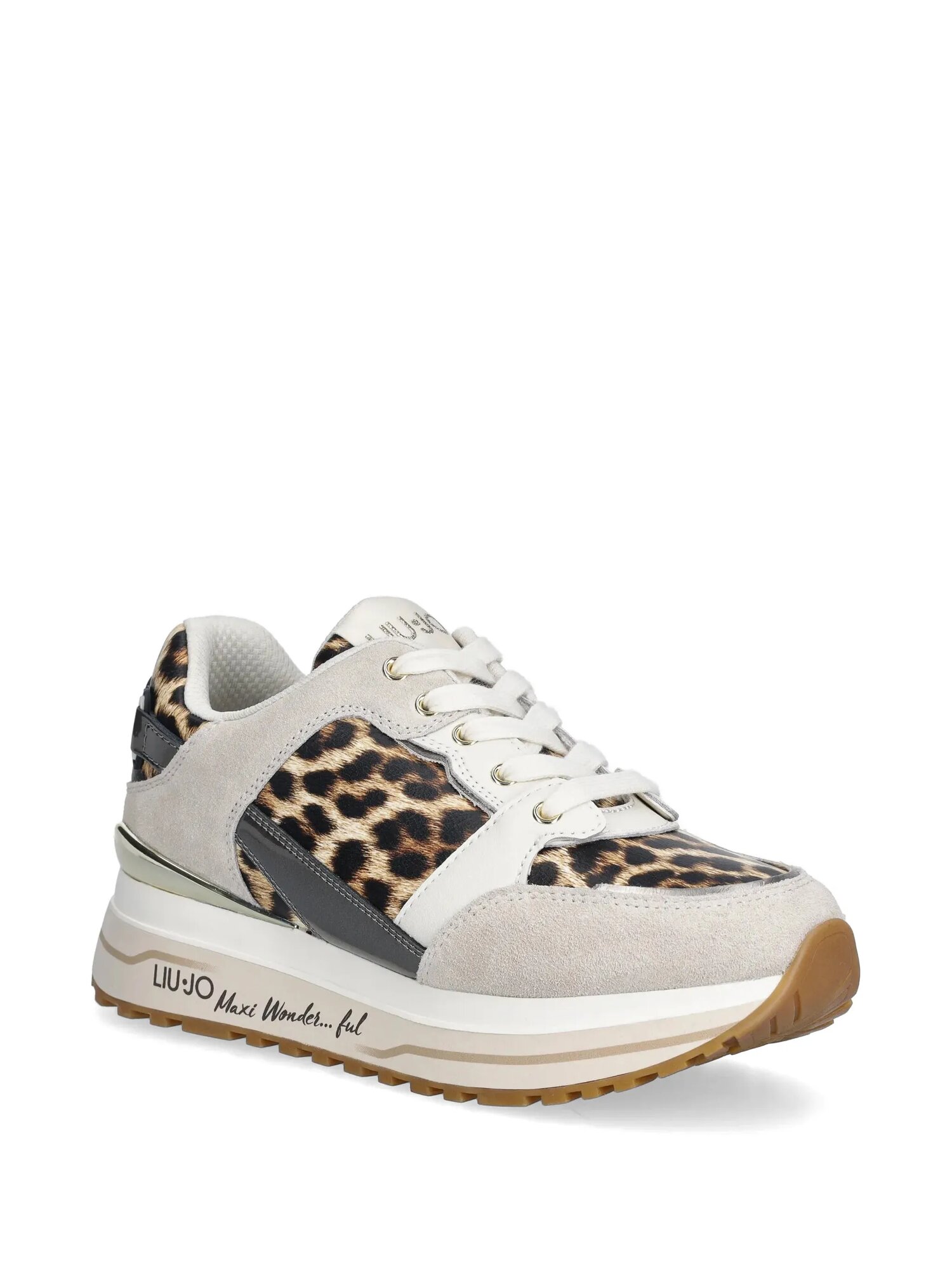 Кроссовки LIU JO Leopard-print platform sneakers, размер 40, разноцветный — фото 1