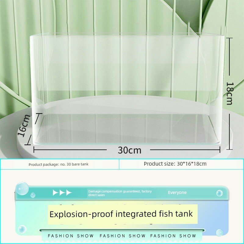 Аквариум из акрила 30x16x18 см прозрачный, герметичный и не ломающийся