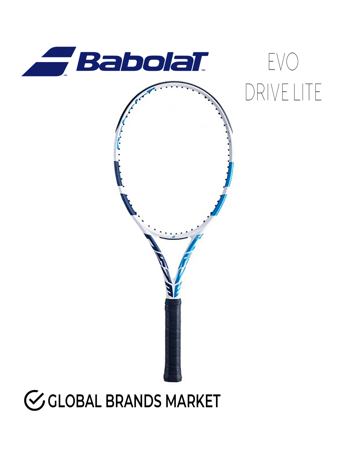 Теннисная ракетка Babolat Evo Drive Lite (2024) 101539, ручка: 2, 255 гр