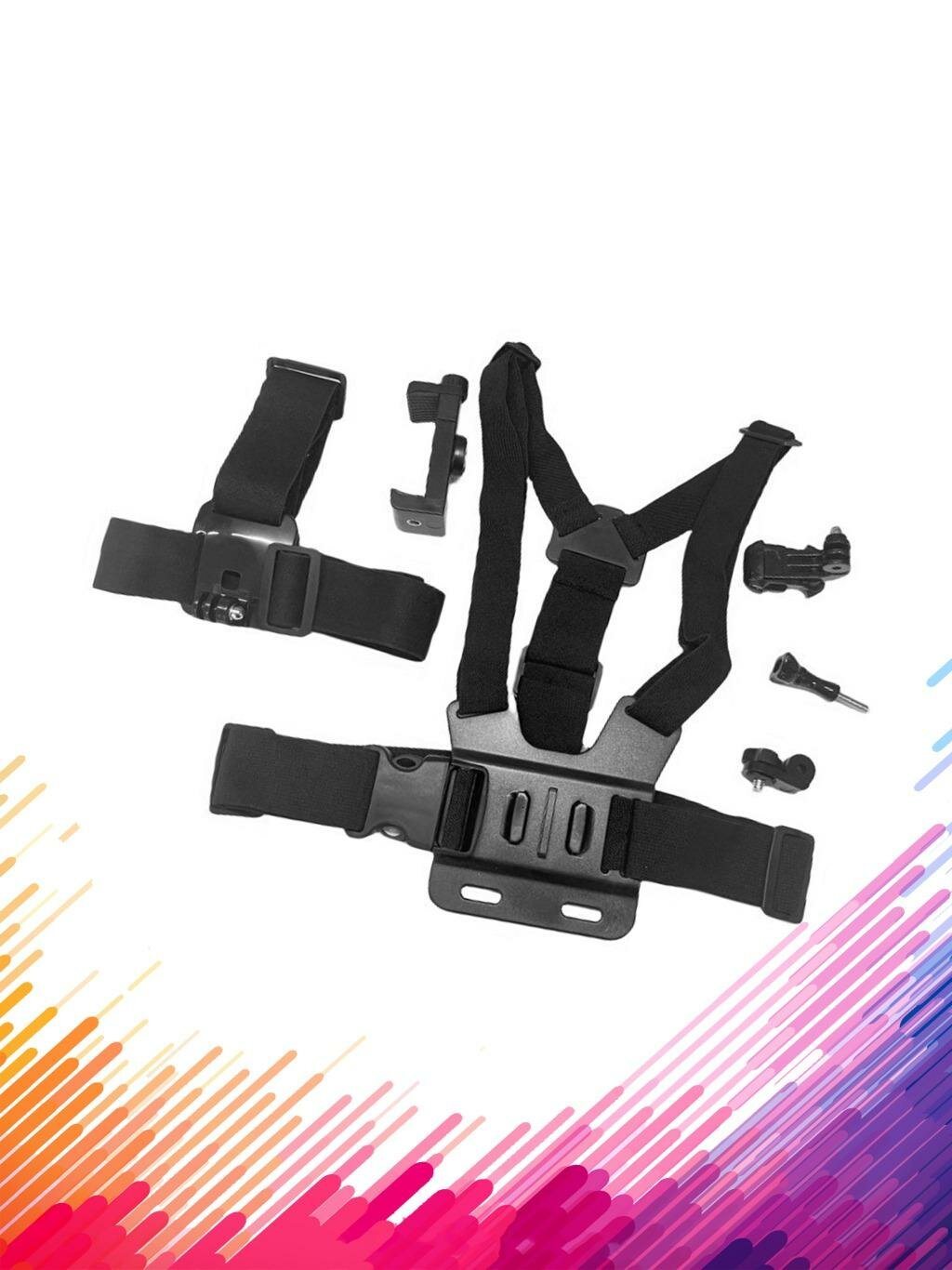 Портативный регулируемый крепёж для телефона на грудь