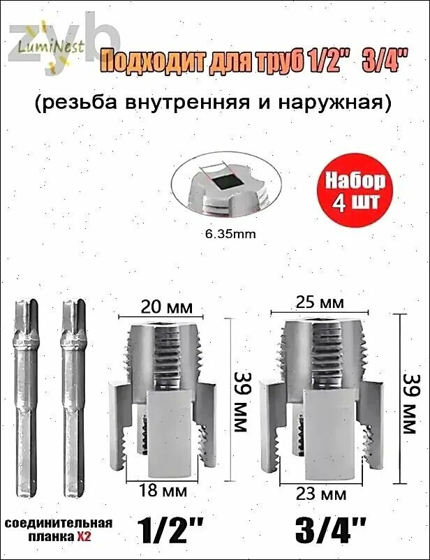 Насадка на шуруповёрт для нарезки резьбы