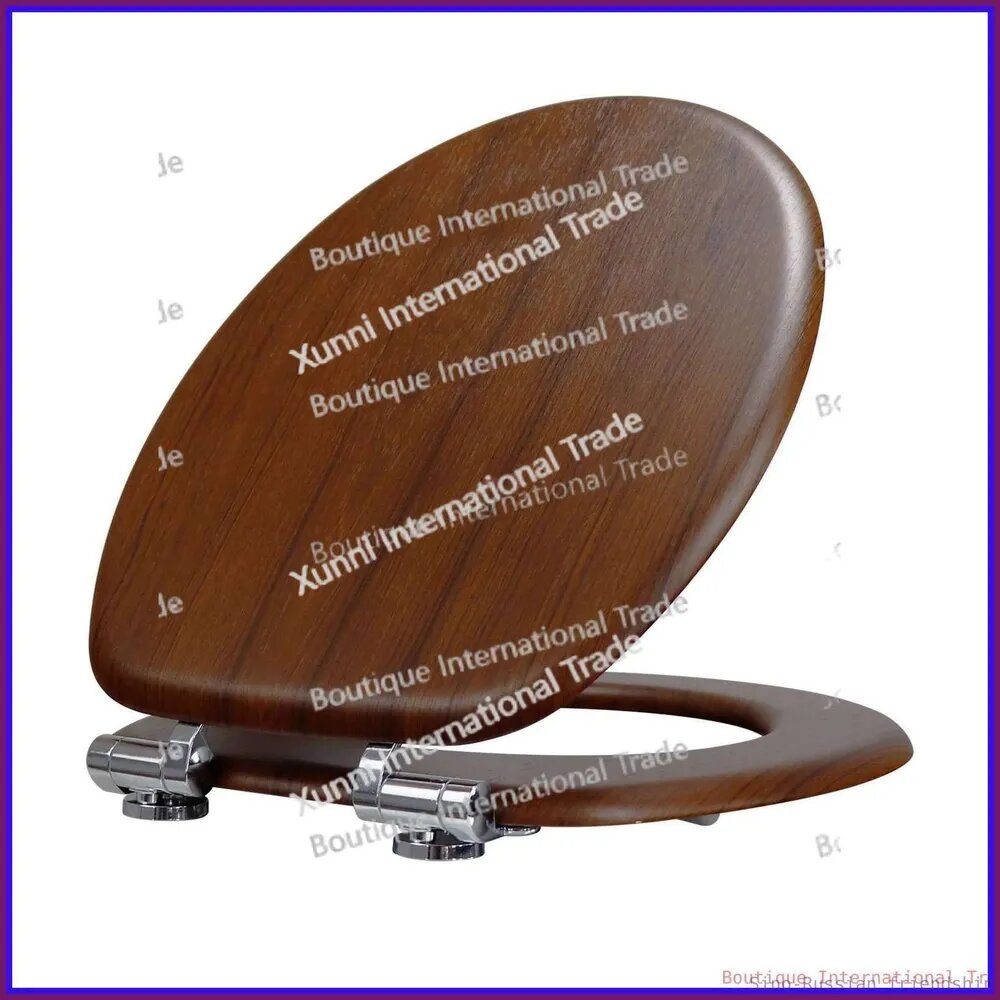 Деревянное сиденье для унитаза - прочное сиденье для унитаза из МДФ с мягким закрыванием, другой цвет дерева