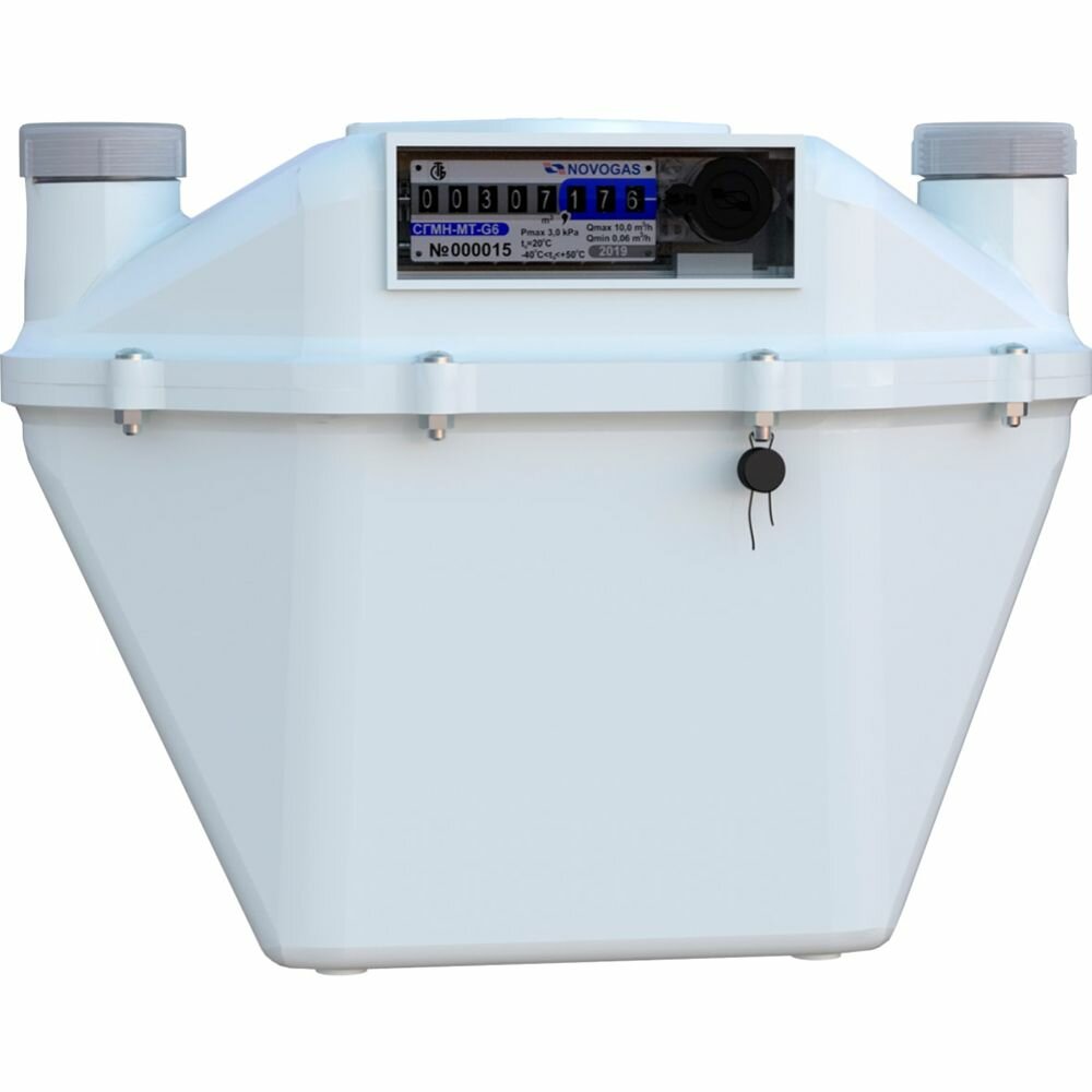 Счетчик газа NOVOGAS СГМН-МТ-G 6 межосевое 250 мм, правый, термокорр. 1 1/4" справа налево