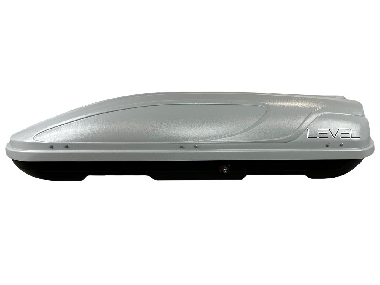 Автобокс на крышу LEVEL 450, серый матовый, объём 450 литров, размер 190х80х45 см, с двухсторонним открытием