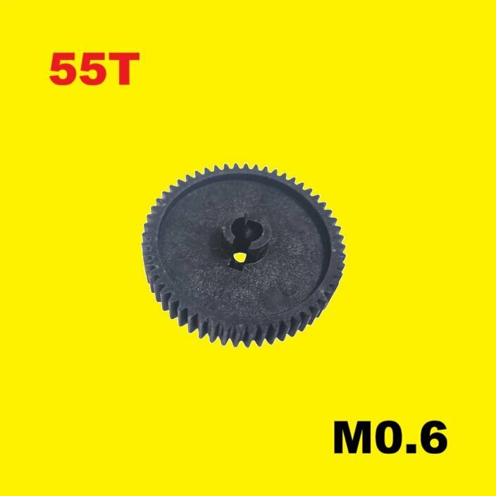 Шестерня спур Tamiya TAM-53665 55T радиоуправляемой машины Тамия TT01, TT01E, 51004 GB5 spur gear 55 зубов, RC шестеренка 55T запчасти р/у ремкомплект