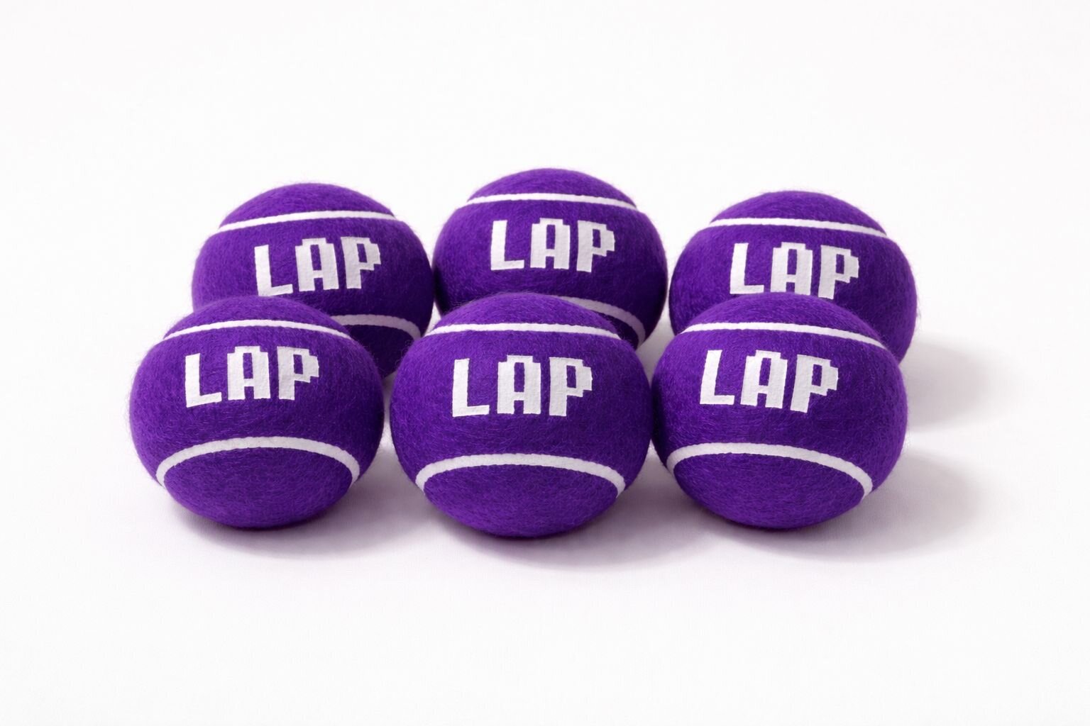 Комплект мячей для игры в Русскую лапту/ теннис мяч 6 шт. диаметр 6,5см фиолетовый мяч