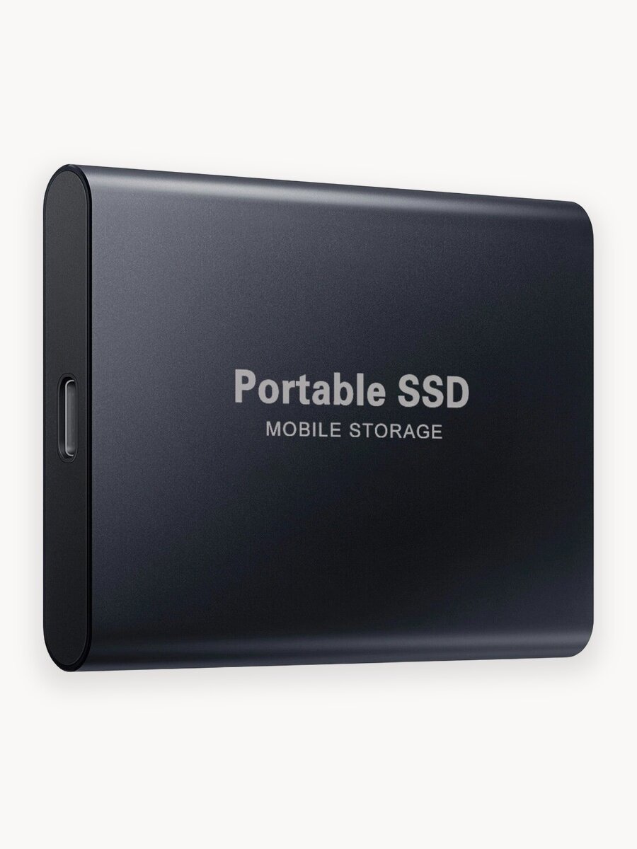 SSD high-speed solid state mobile hard drive 6TB Black