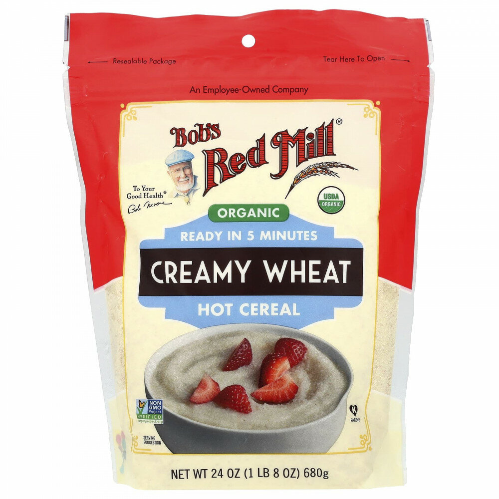 Bob's Red Mill, органические горячие хлопья из пшеницы, 680 г (24 унции)