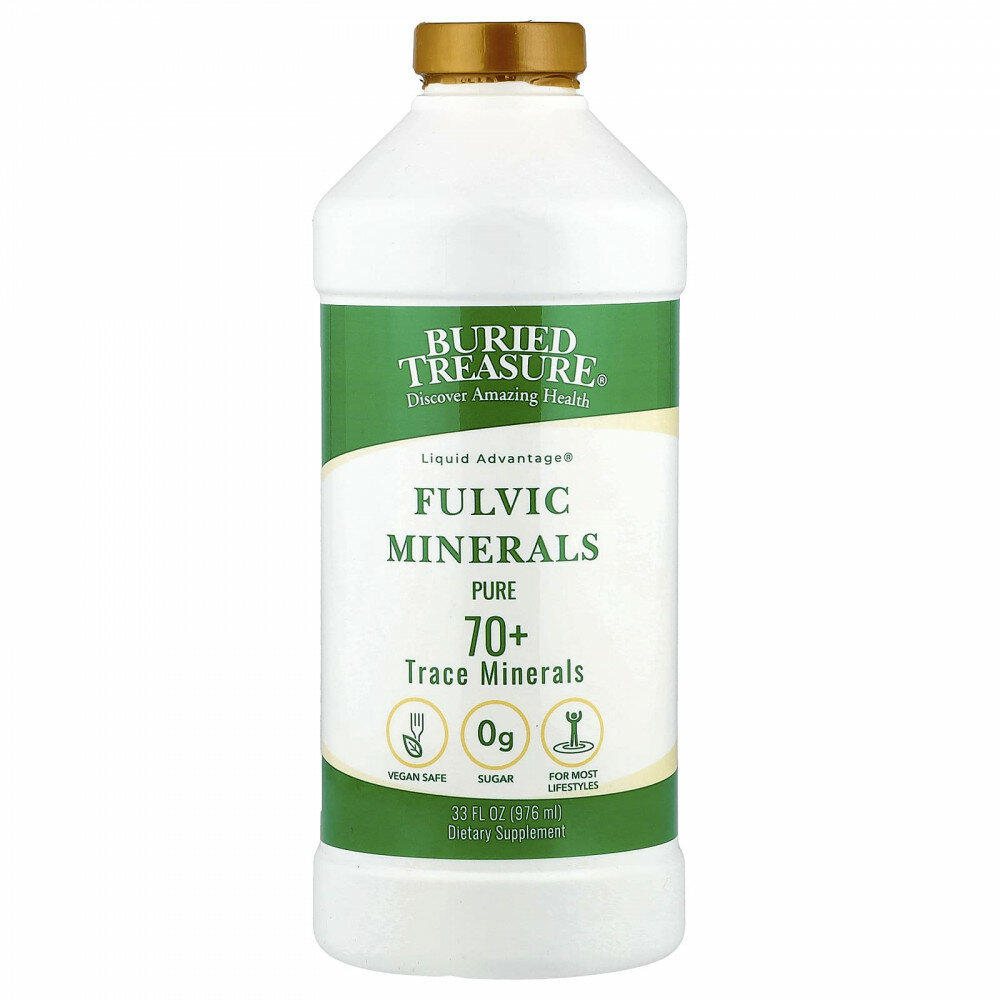 Buried Treasure, фульвовые минералы, чистые, 990 мл (33 жидк. унции)