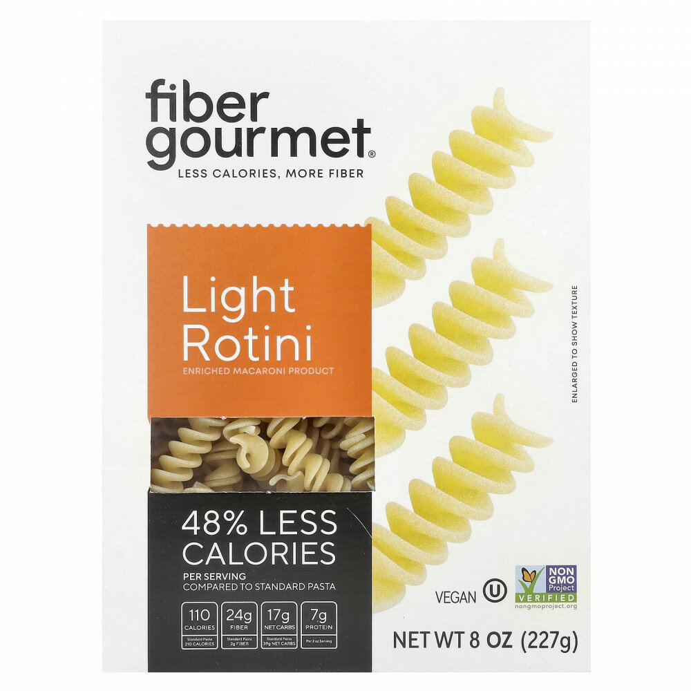 Fiber Gourmet, Легкий ротини, 227 г (8 унций)