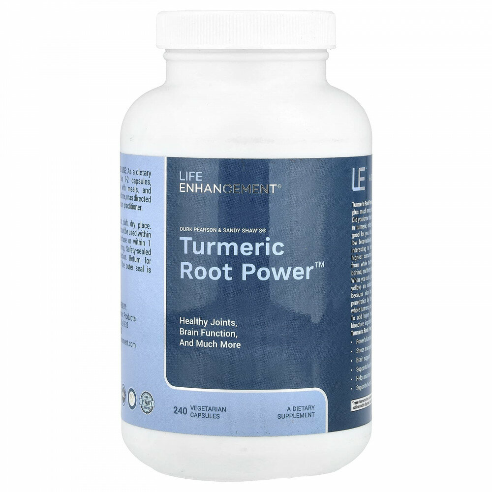 Life Enhancement, Turmeric Root Power ™, 240 вегетарианских капсул (600 мг на капсулу)