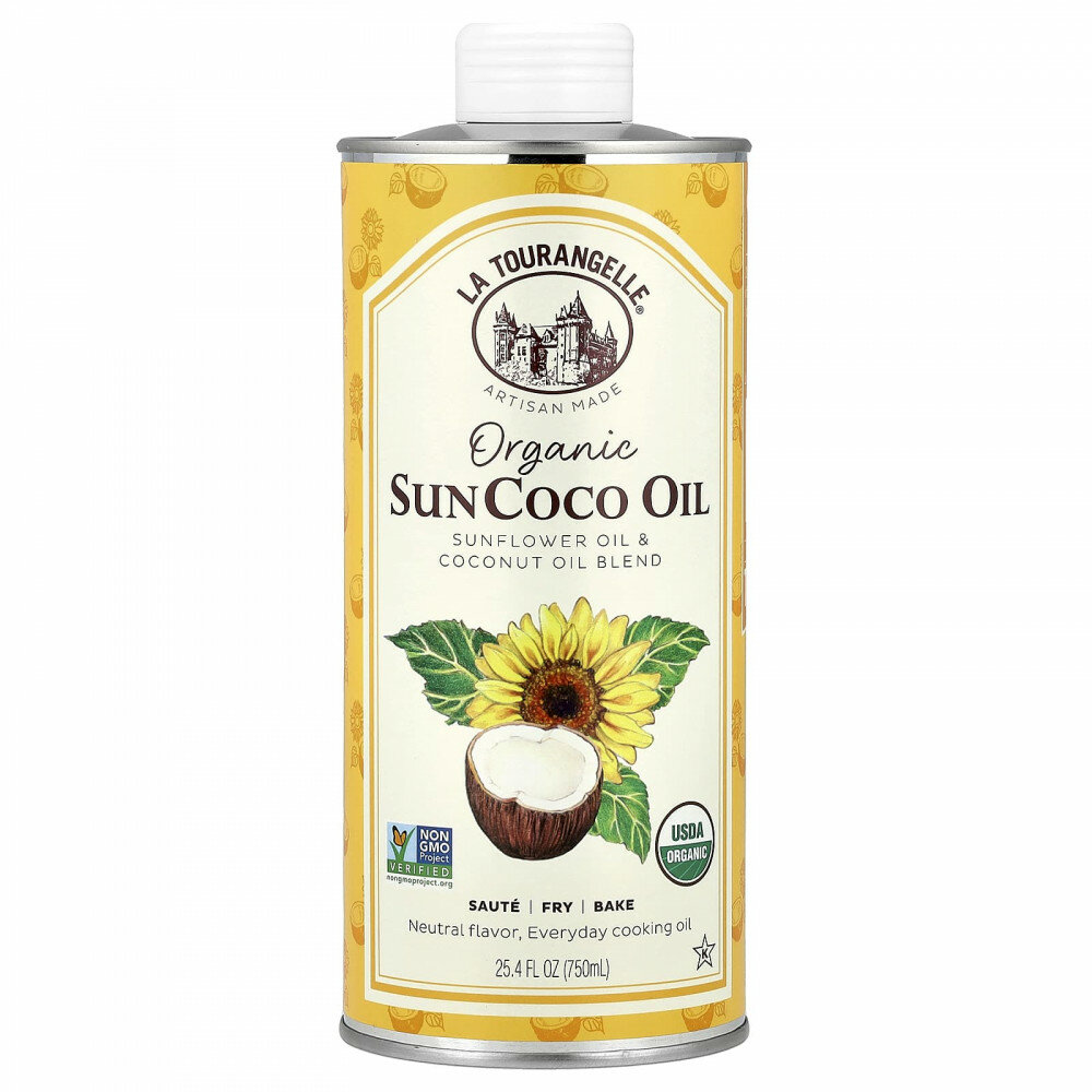 La Tourangelle, SunCoco, органическая смесь подсолнечного и кокосового масел, 750 мл