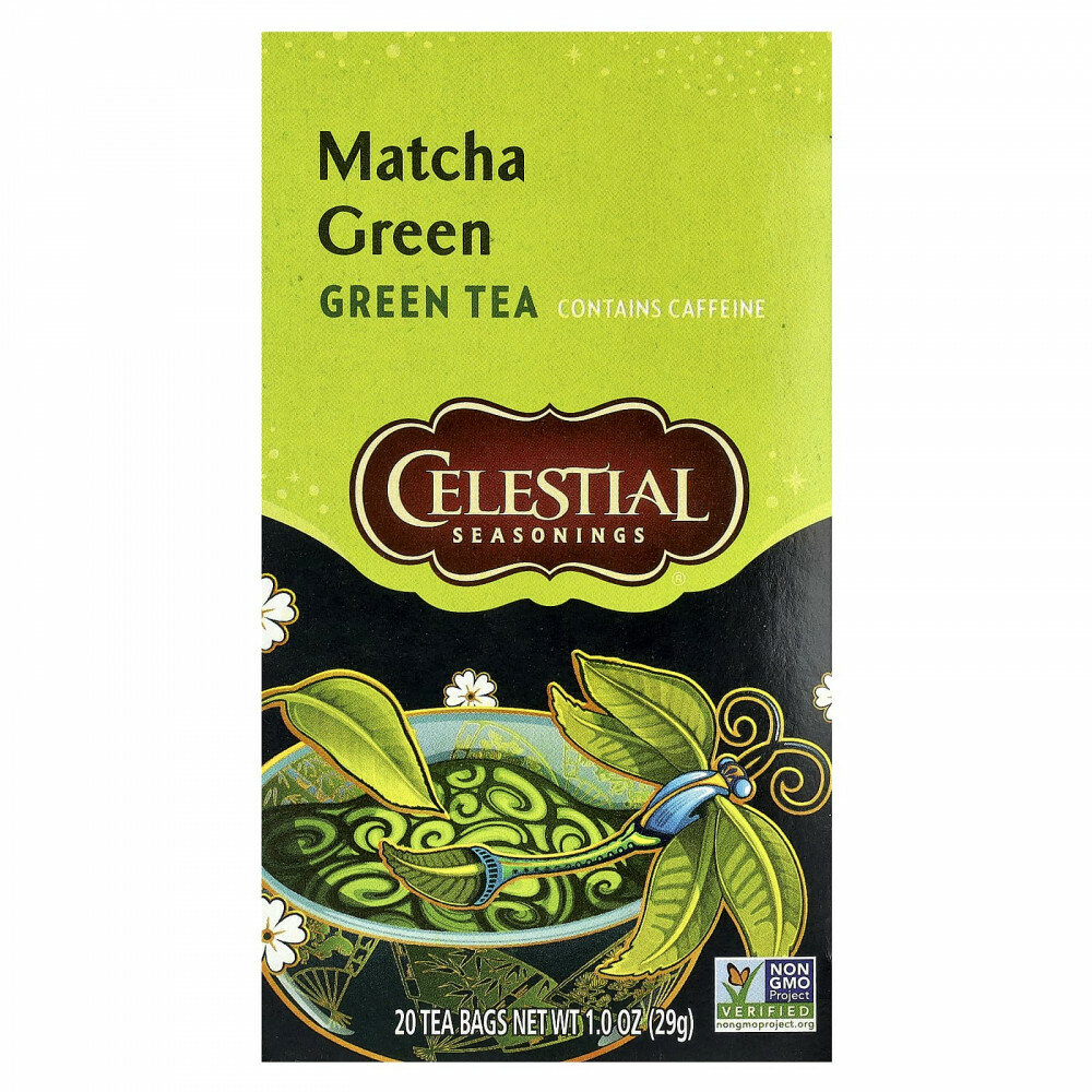 Celestial Seasonings, Зеленый чай, матча, 20 чайных пакетиков, 29 г (1 унция)