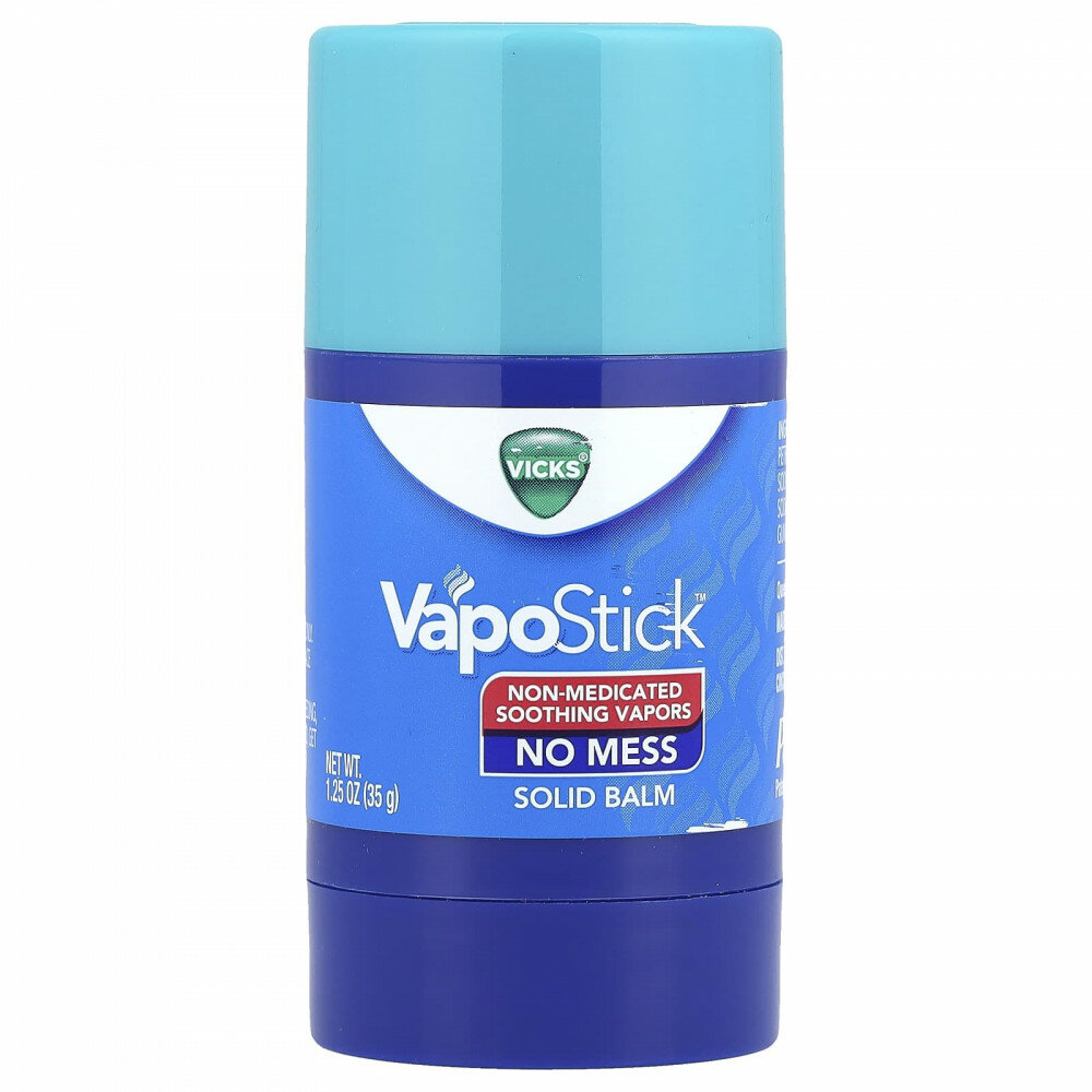 Vicks, VapoStick ™, твердый бальзам, 35 г (1,25 унции)