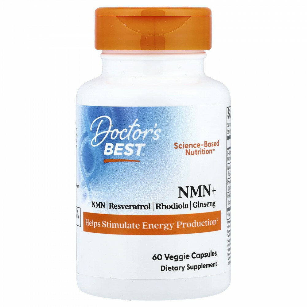 Doctor's Best, NMN+, 60 растительных капсул