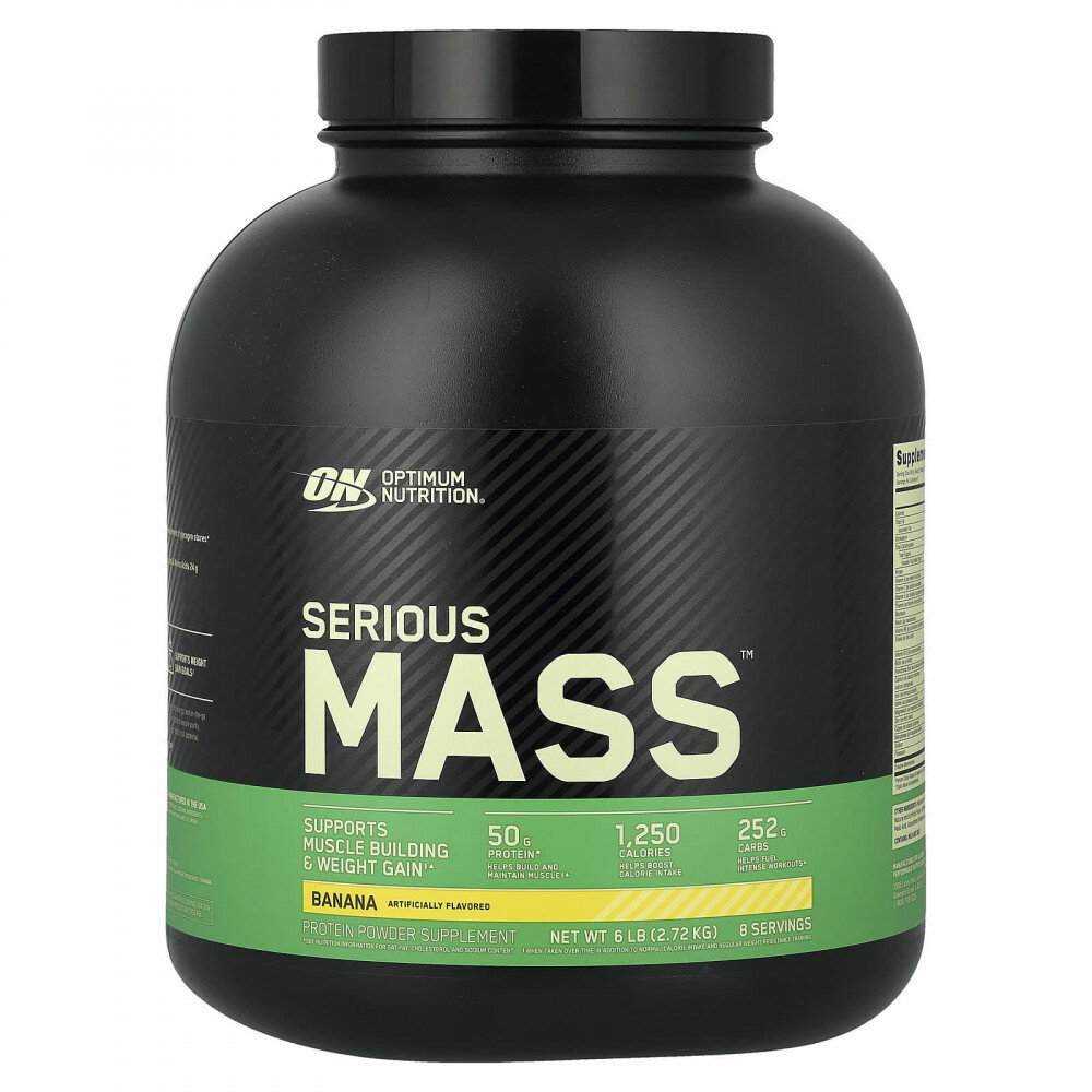 Optimum Nutrition, Serious Mass™, с банановым вкусом, 2,72 кг (6 фунтов)