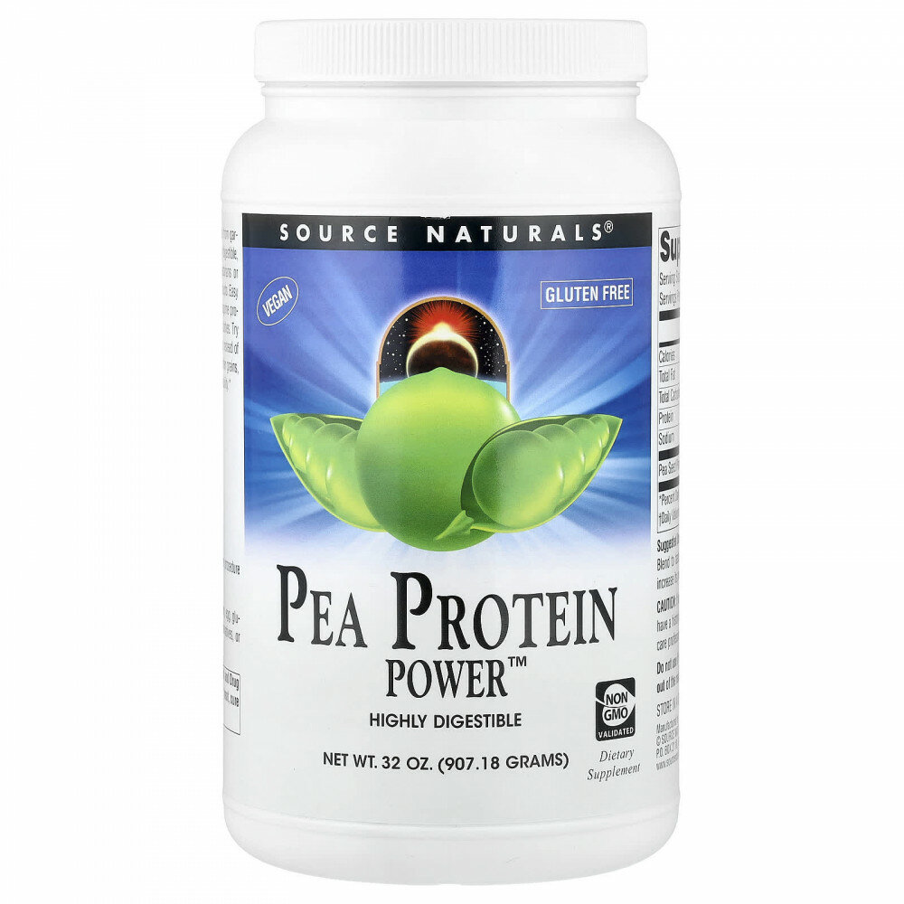 Source Naturals, Pea Protein Power™, гороховый протеин, 907,18 г (32 унции)