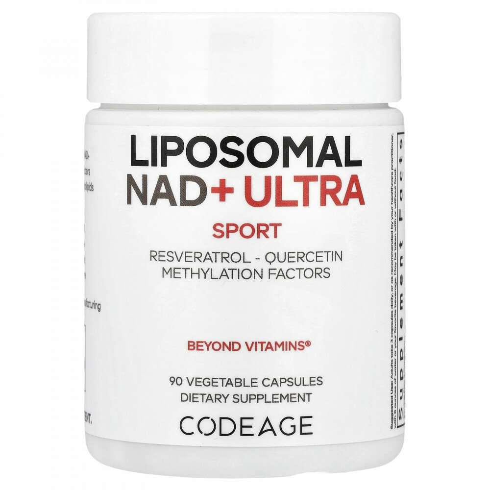Codeage, Sport, Liposomal NAD+ ULTRA, липосомальный над, 90 растительных капсул
