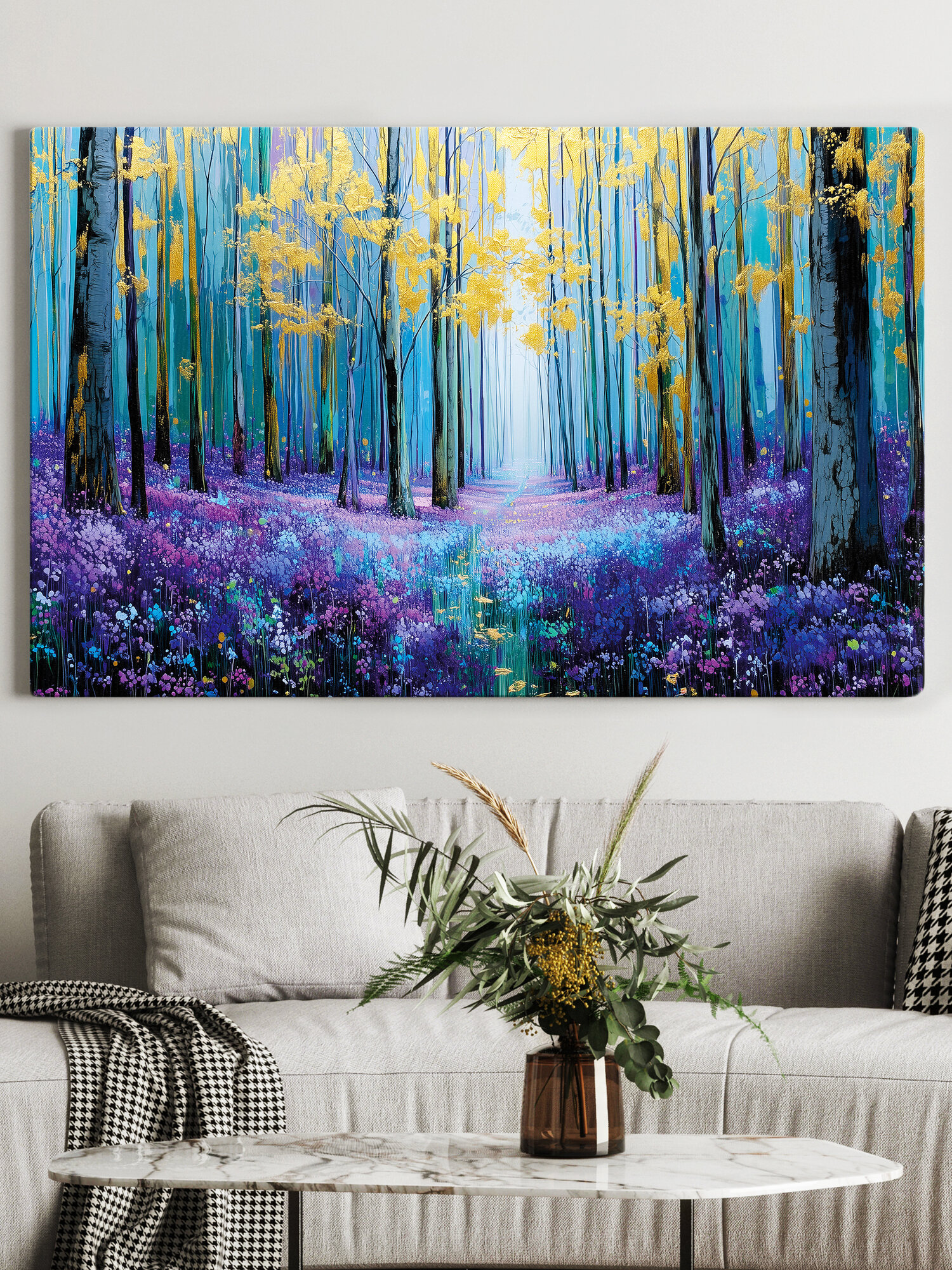 Картина интерьерная Postermarket "Сказочный лес" на холсте, 70x110 см