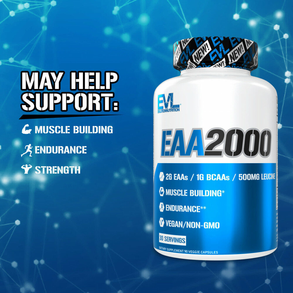EVLution Nutrition, EAA2000, 90 Veggie Capsules — фото 1