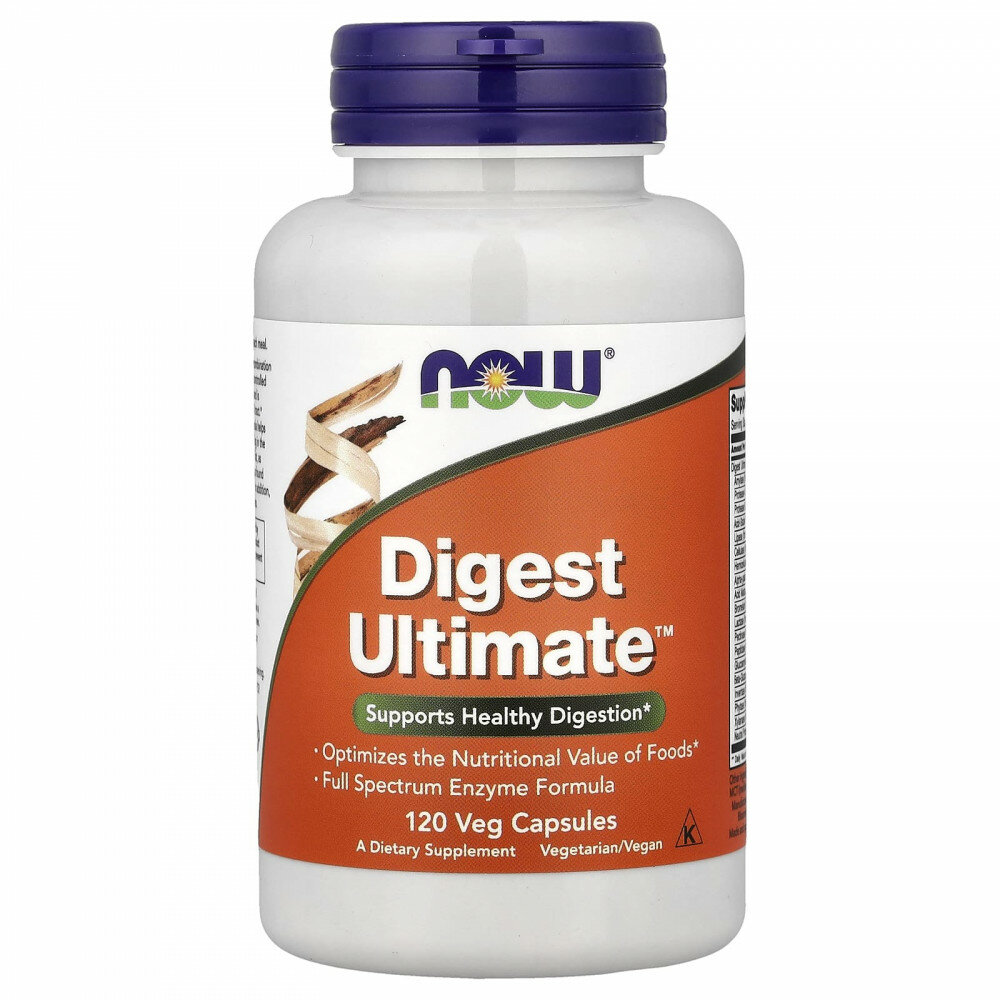 NOW Foods, Digest Ultimate™, добавка для улучшения пищеварения, 120 растительных капсул