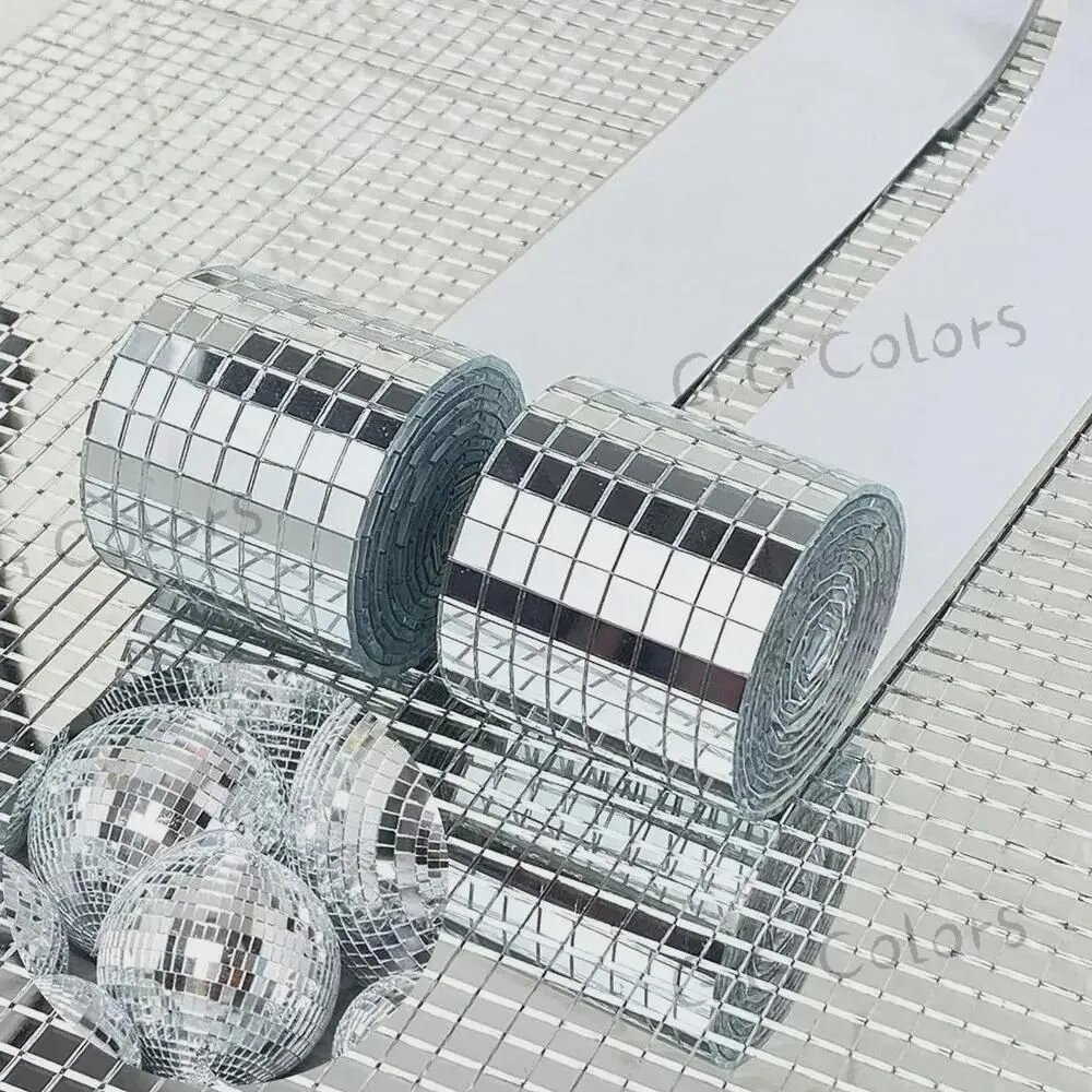 Зеркальная лента мозаика самоклеящаяся