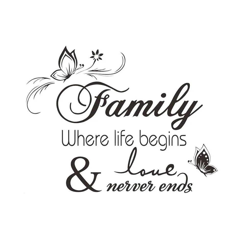 Виниловая наклейка для стен черного цвета с надписями, съемная и водостойкая, для домашнего декора